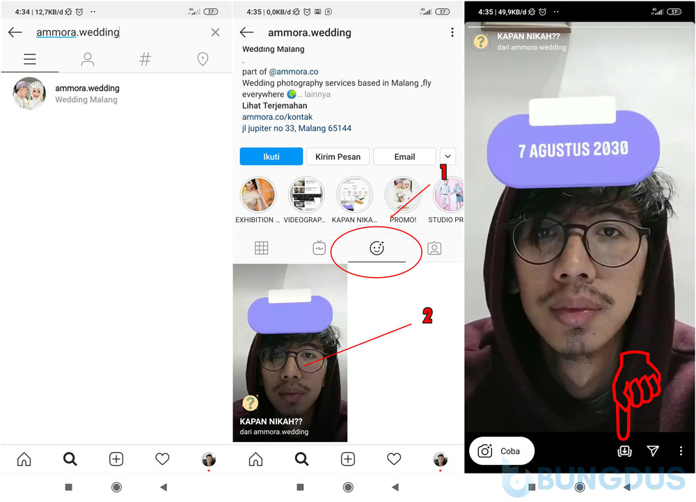 Cara Mendapatkan Filter IG Kapan Nikah di Instagram